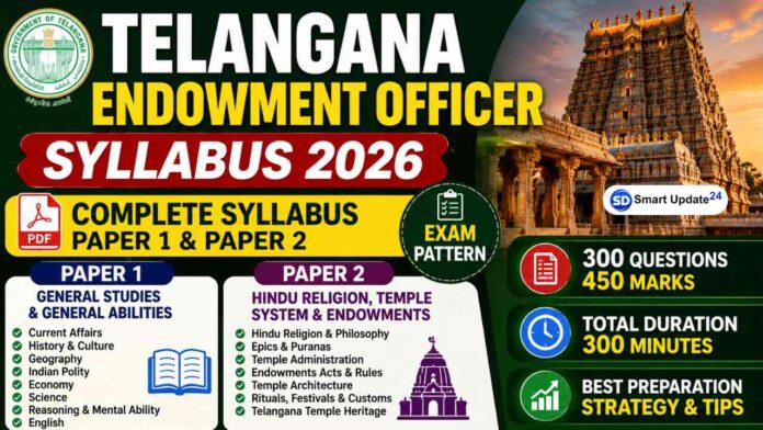 Telangana Endowment Officer Syllabus 2026: Paper 1 & Paper 2